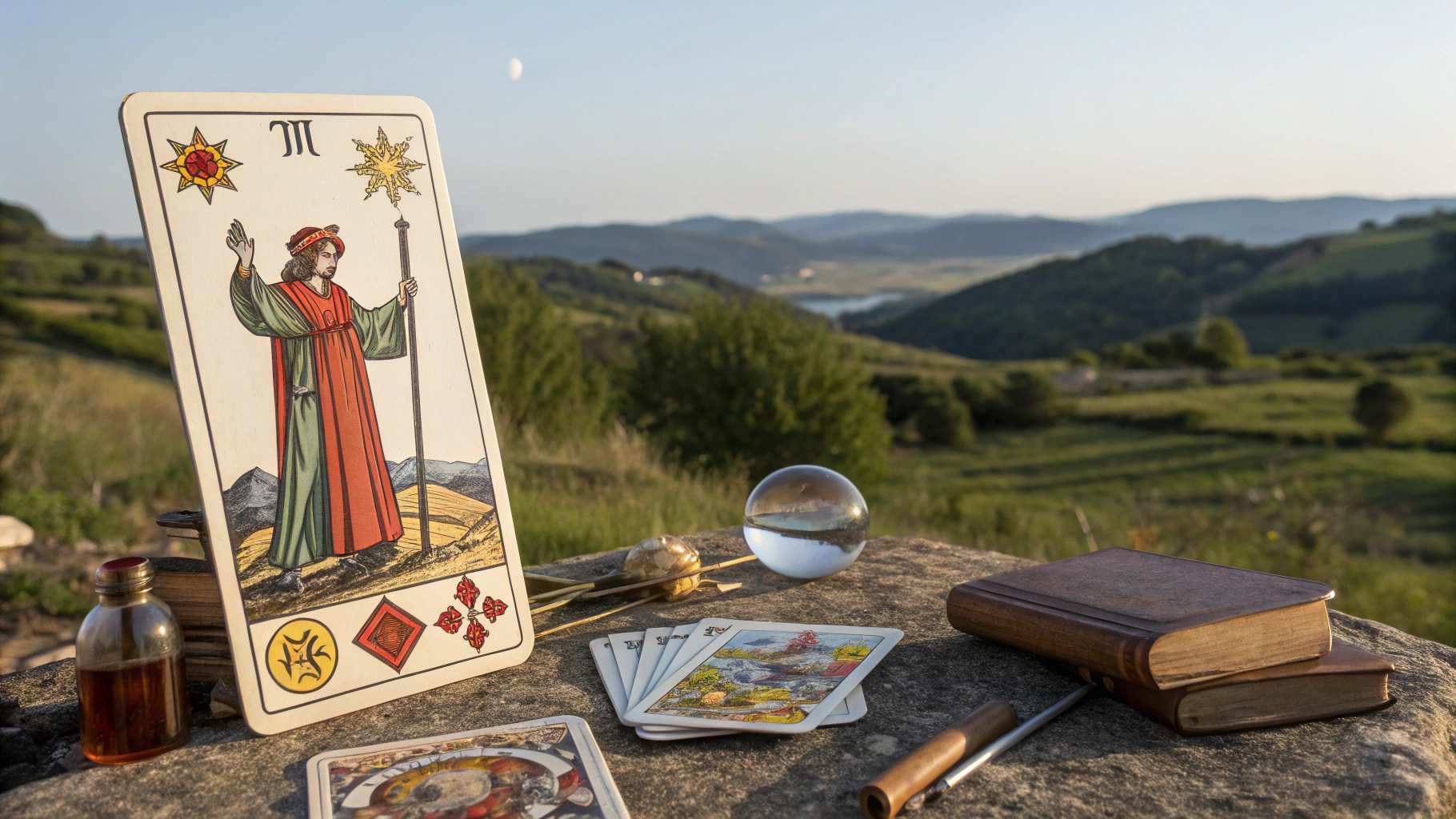 La carte magicienne dans Tarot: droite et inversée