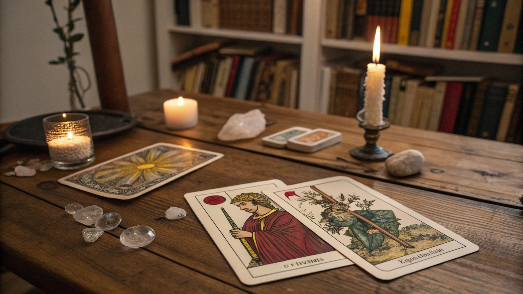 Znaczenie karty Tarota Październik Buław: Miłość, Tak lub Nie, Pozycja ...